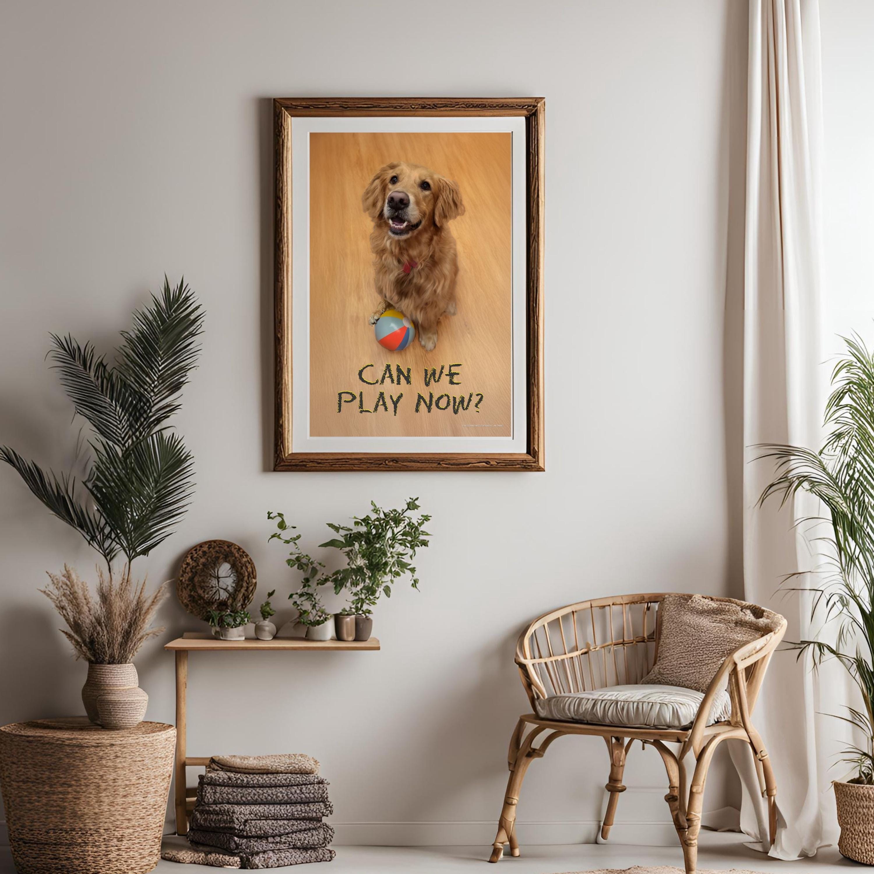 Dog Wall Art Poster, Golden Retriever Poster, Dog Lover Gift, Pet Wall ...