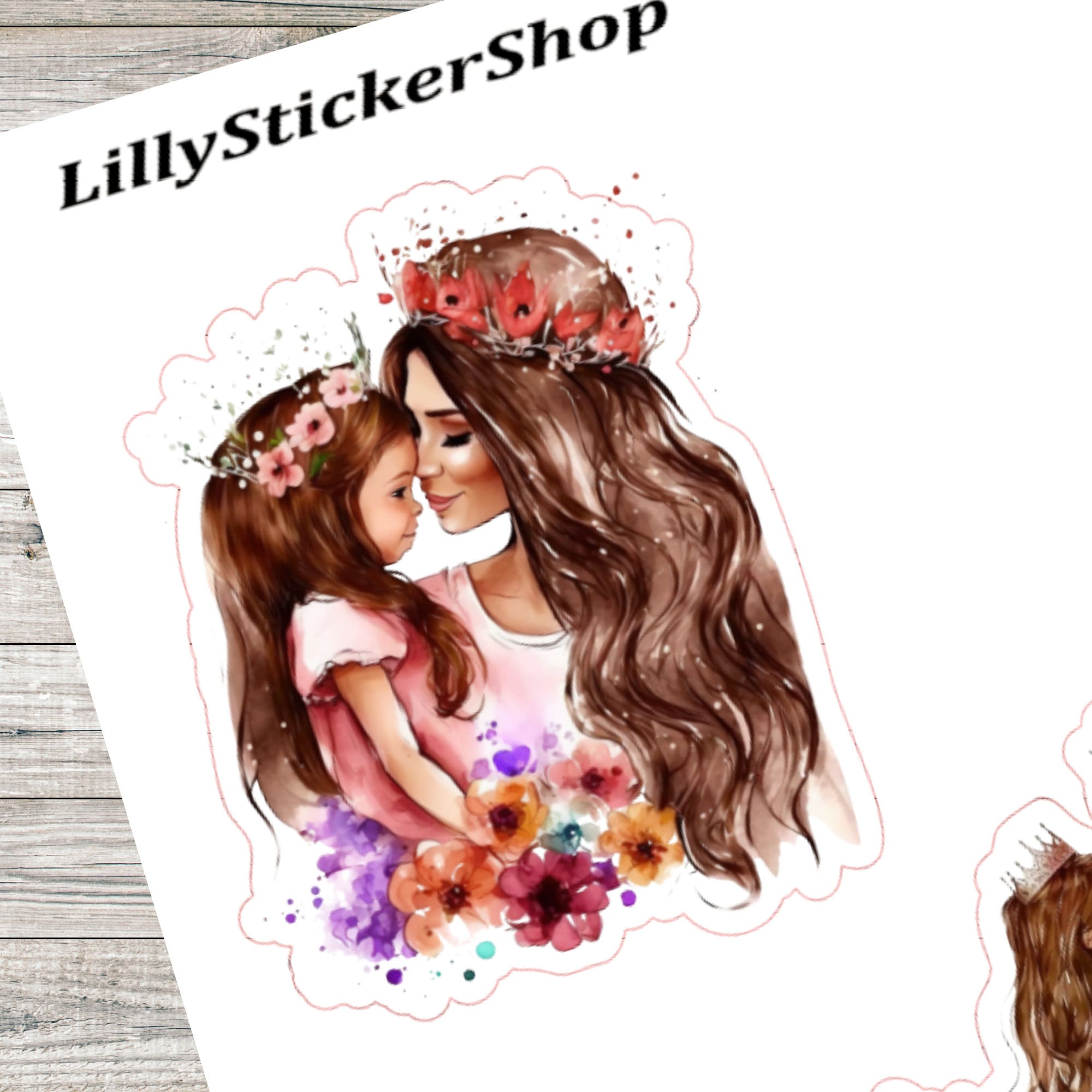 Mom and Daughter Sticker Sheet Decorative Stickers - Etsy