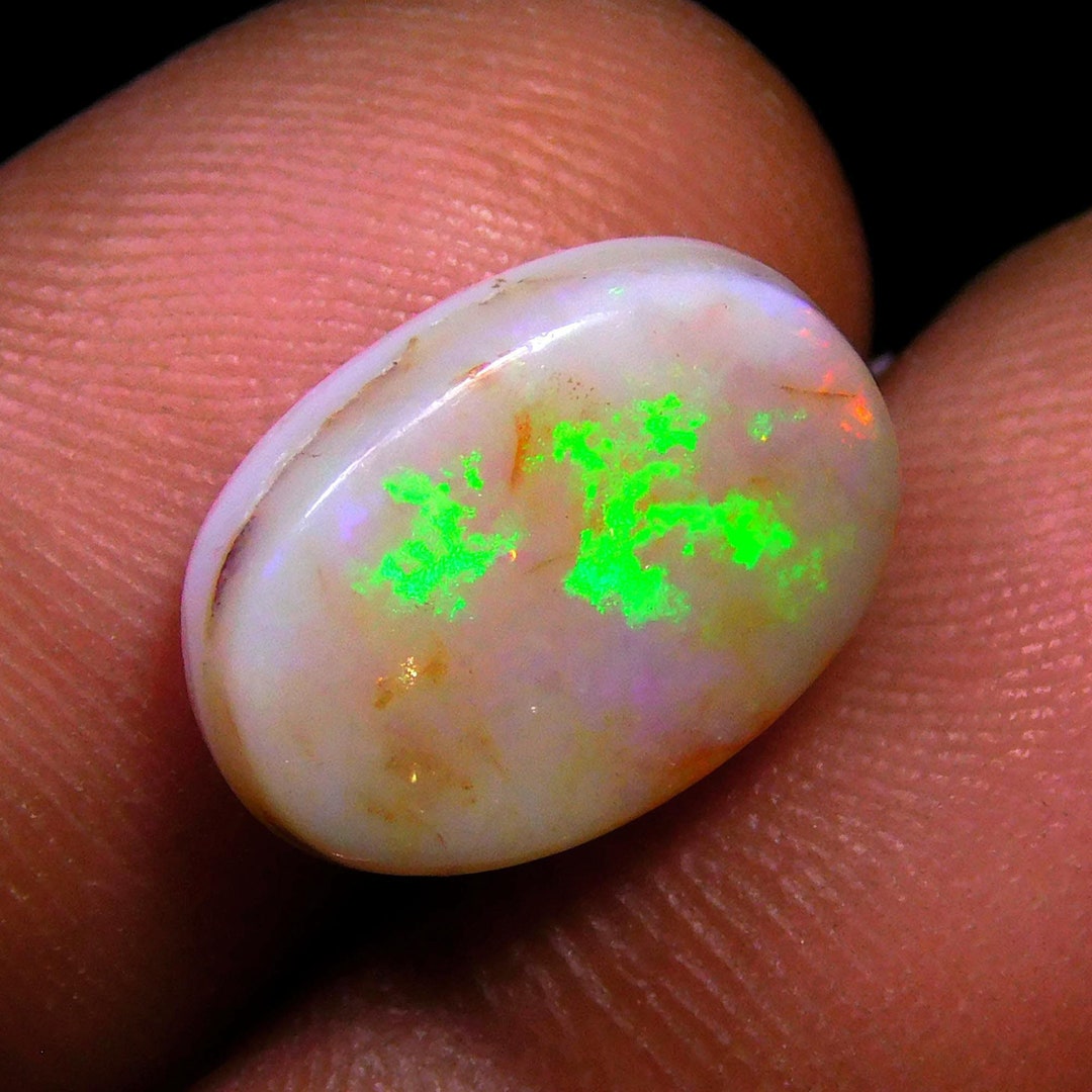 5 Carat Australian Opal Oval Shape Doublet, Good Quality Multi Play ...