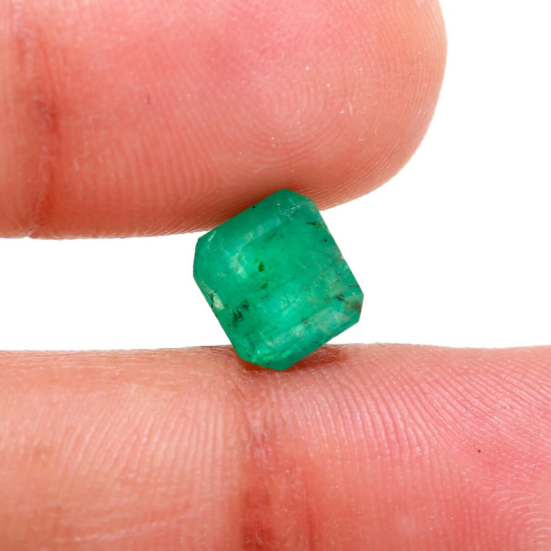 Octagon Shape Natural Emerald Faceted Normal Cut Gemstone, 8x7mm - 2.50 ...
