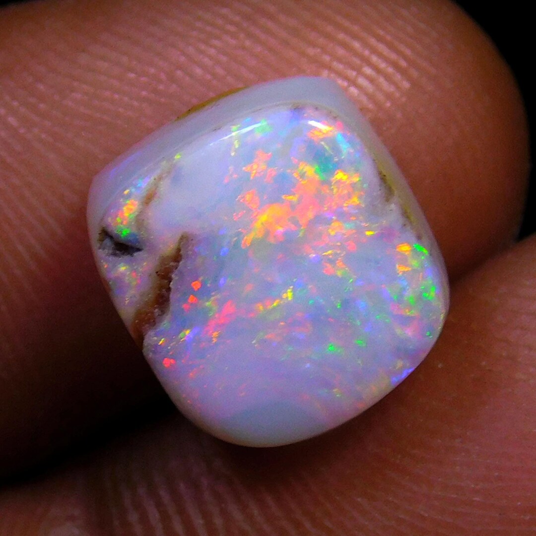 Square Shape Australian Opal Doublet, Multi Flash Well Polished, Coober ...