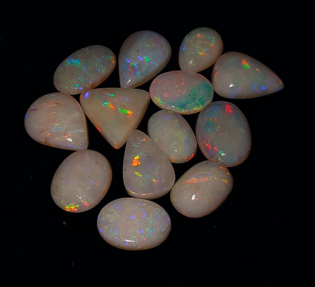Coober Pedy Australian Opal Mix Shape Cabochons, Good Quality Rainbow ...