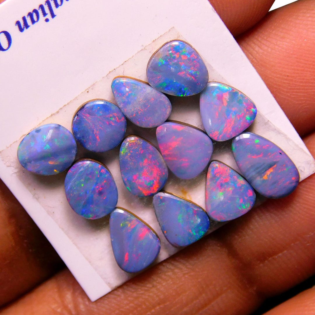 Multi Flash Natural Australian Opal Mix Shape Doublet, Good Quality ...