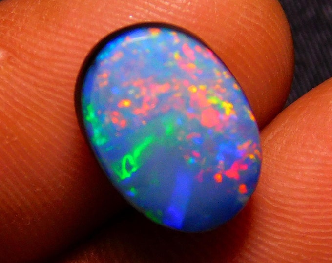 12x9mm Loose Australian Opal Doublet Oval Shape Cabochons, Multi ...