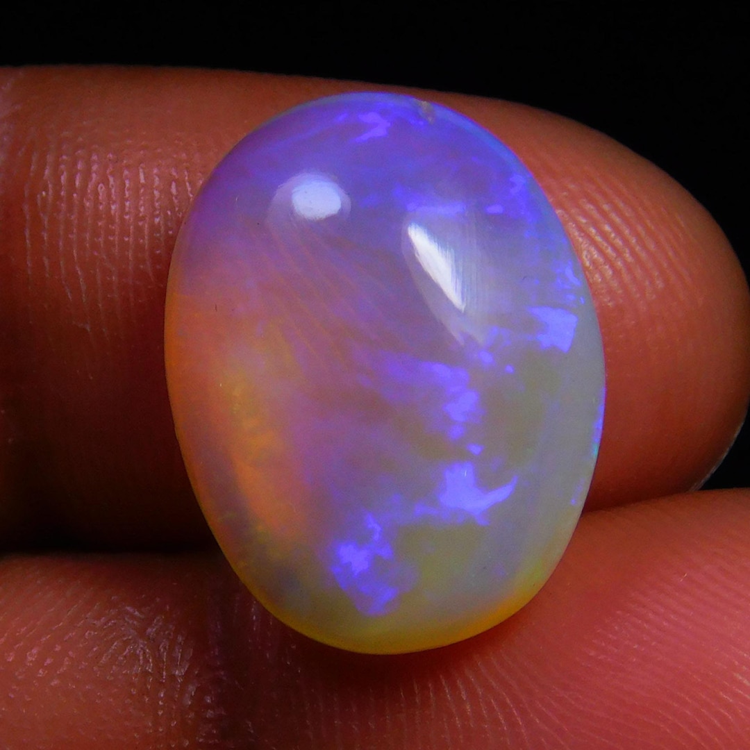 17x13 Loose Australian Opal Oval Shape Cabochons, Blue Flash Tansparent ...