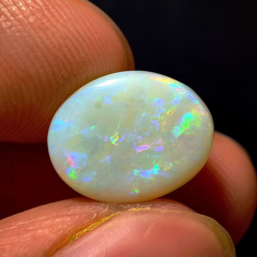 Coober Pedy Australian Opal Oval Shape Cabochons, Good Quality White ...