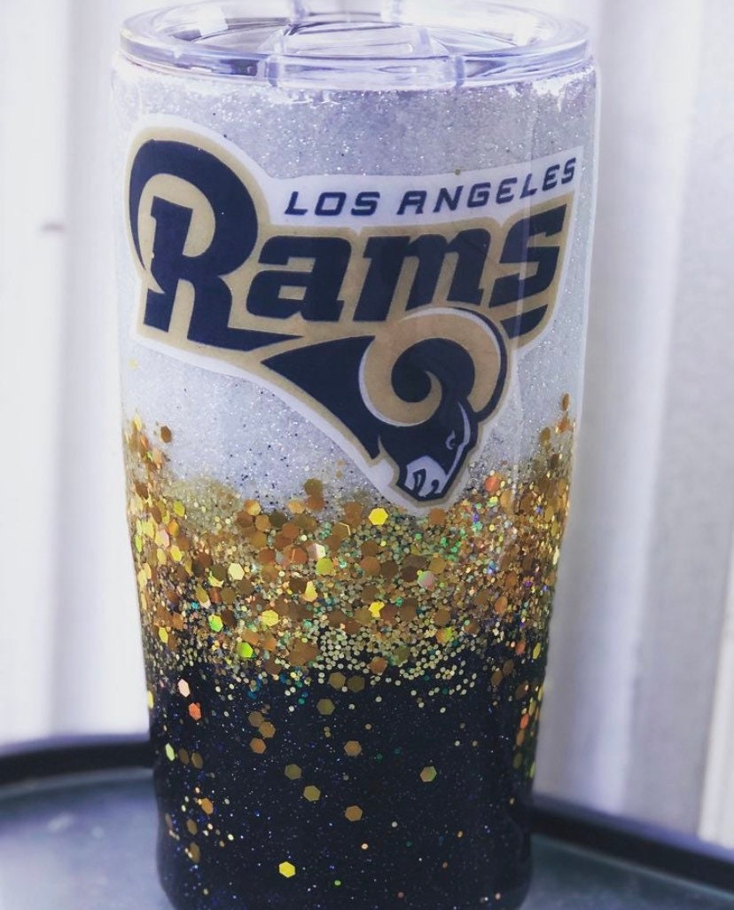 LA Rams Los Angeles Rams Glitter Tumbler NFL Tumbler Football - Etsy