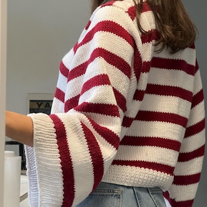 Striped Cardigan Knitting Pattern - Etsy
