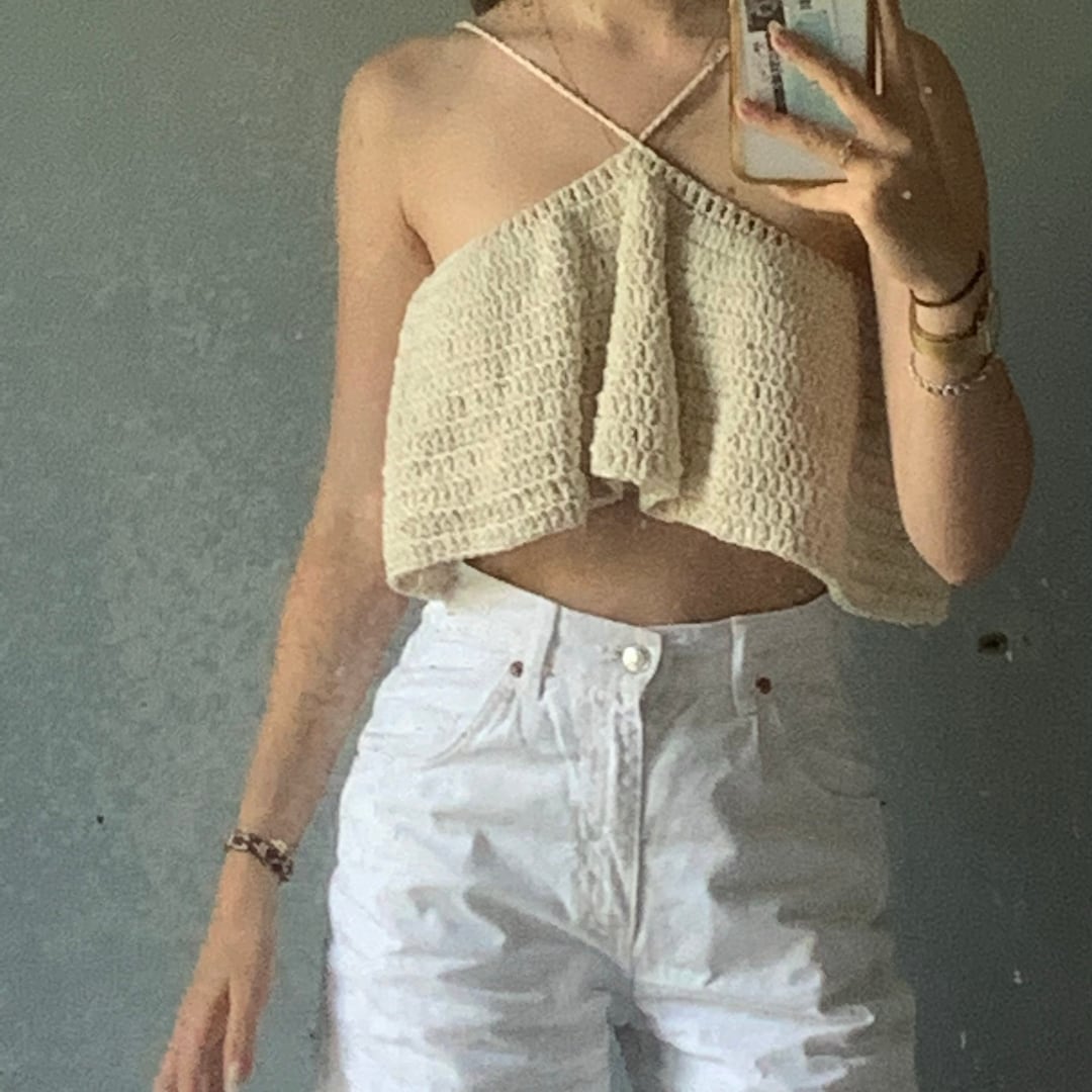 Ruffle Crochet Crop Top PATTERN (2) - Etsy