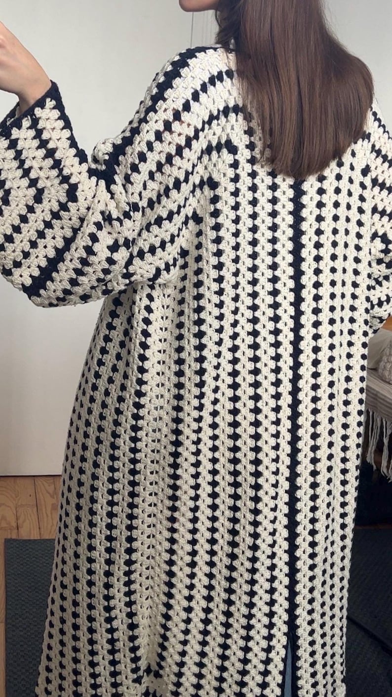 Hexagon MAXI Cardigan Crochet Pattern - Etsy