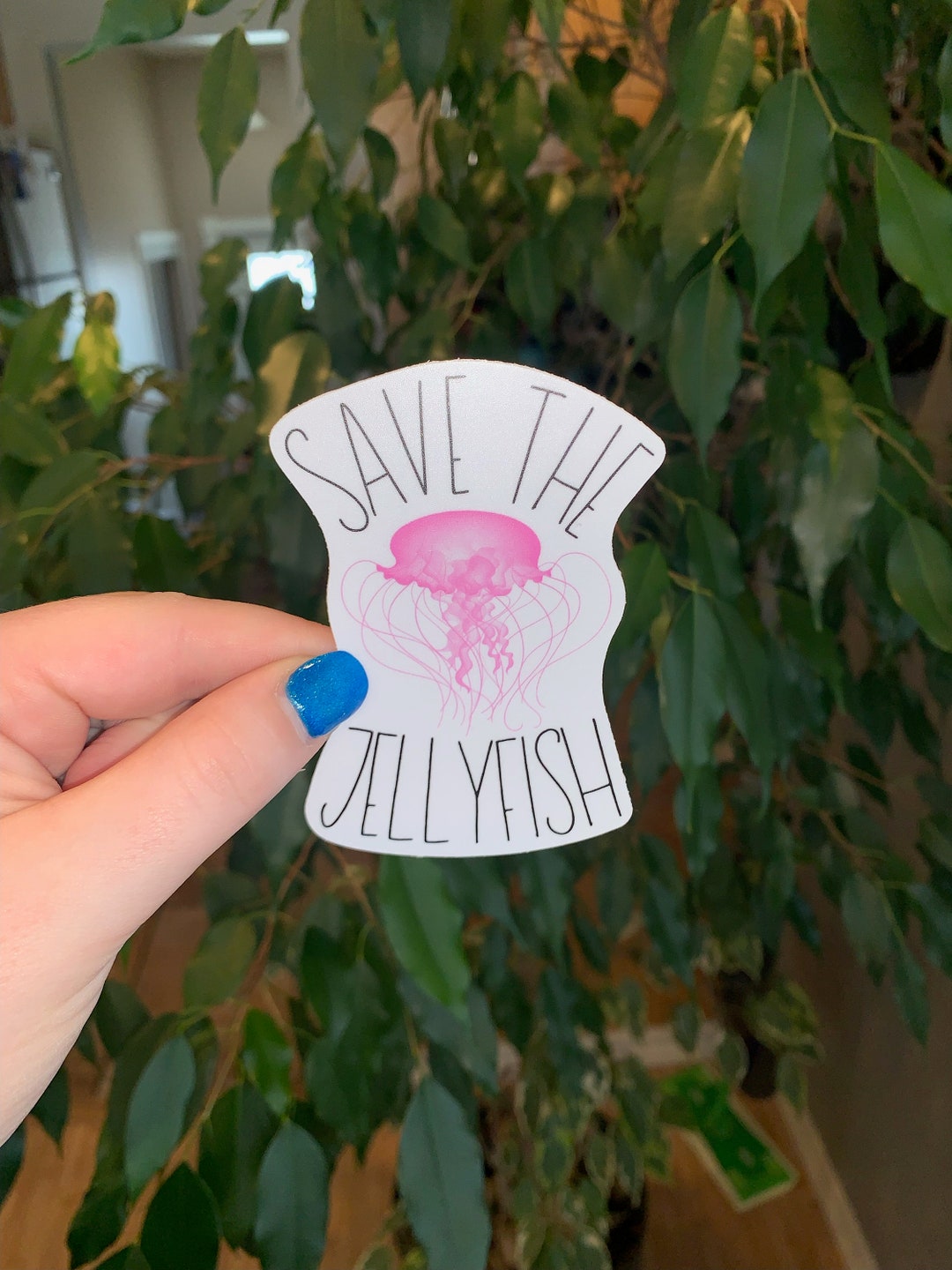 Save the Jellyfish Vinyl Sticker - Etsy
