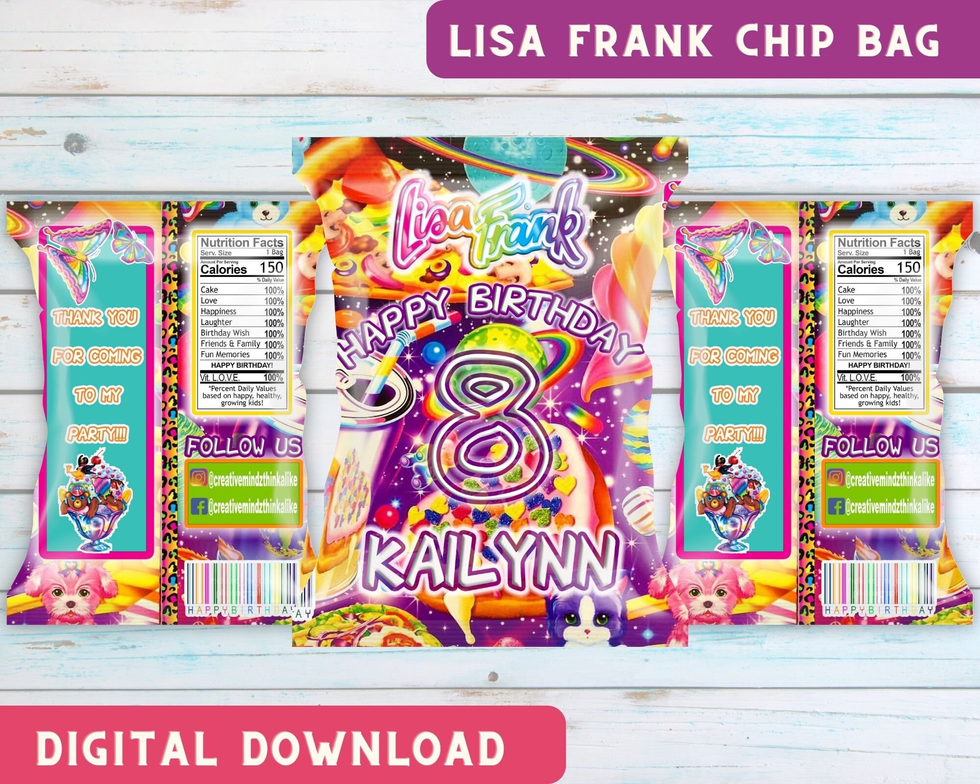 Custom Chip Bag Design |digital Template - Etsy