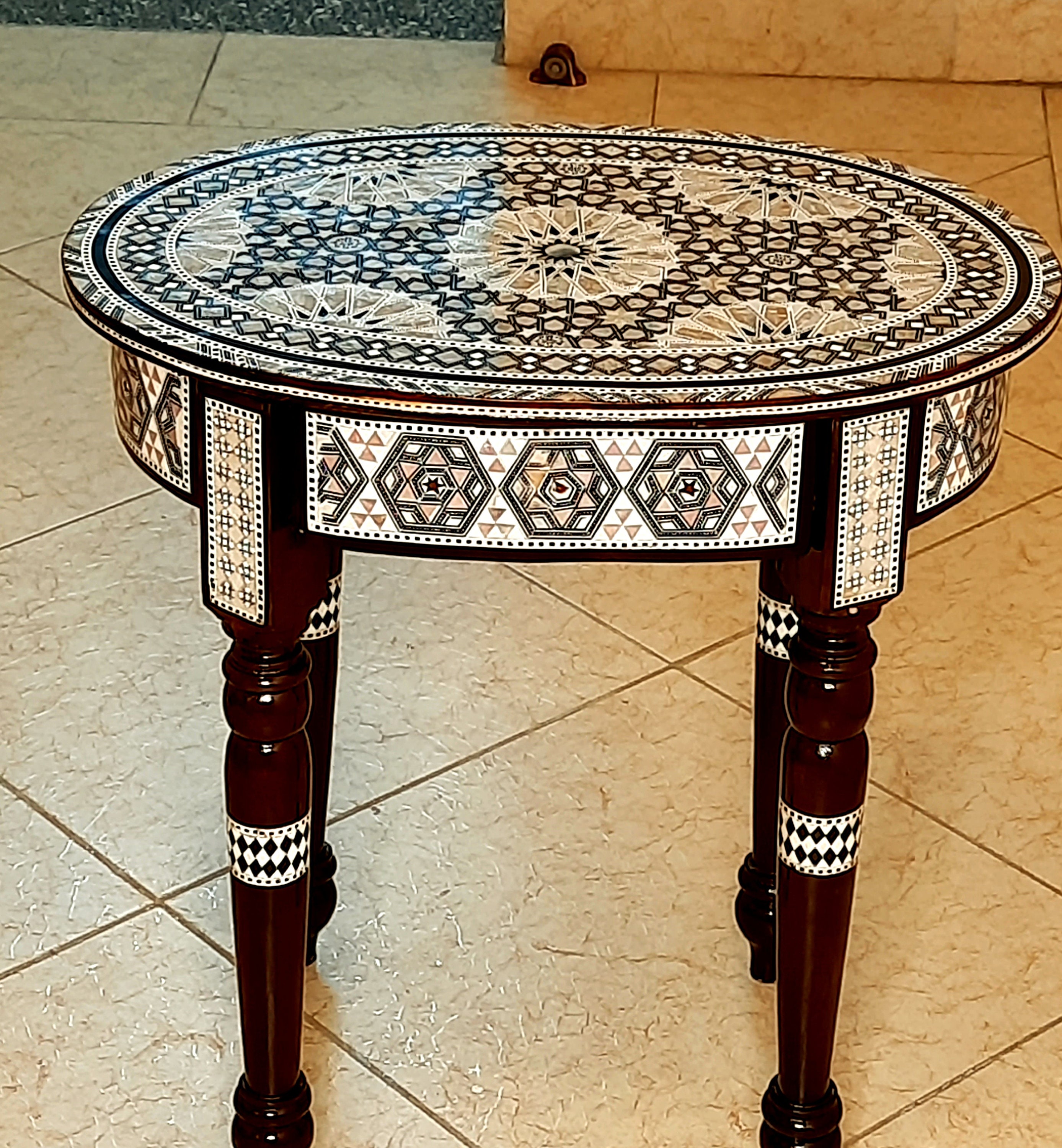 Handmade Furniture Coffee Side Table With Exquisite Mother of - Etsy UK
