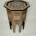 Handmade Furniture Egyptian 24" Height Mosaic Wood Side Table,mother of ...