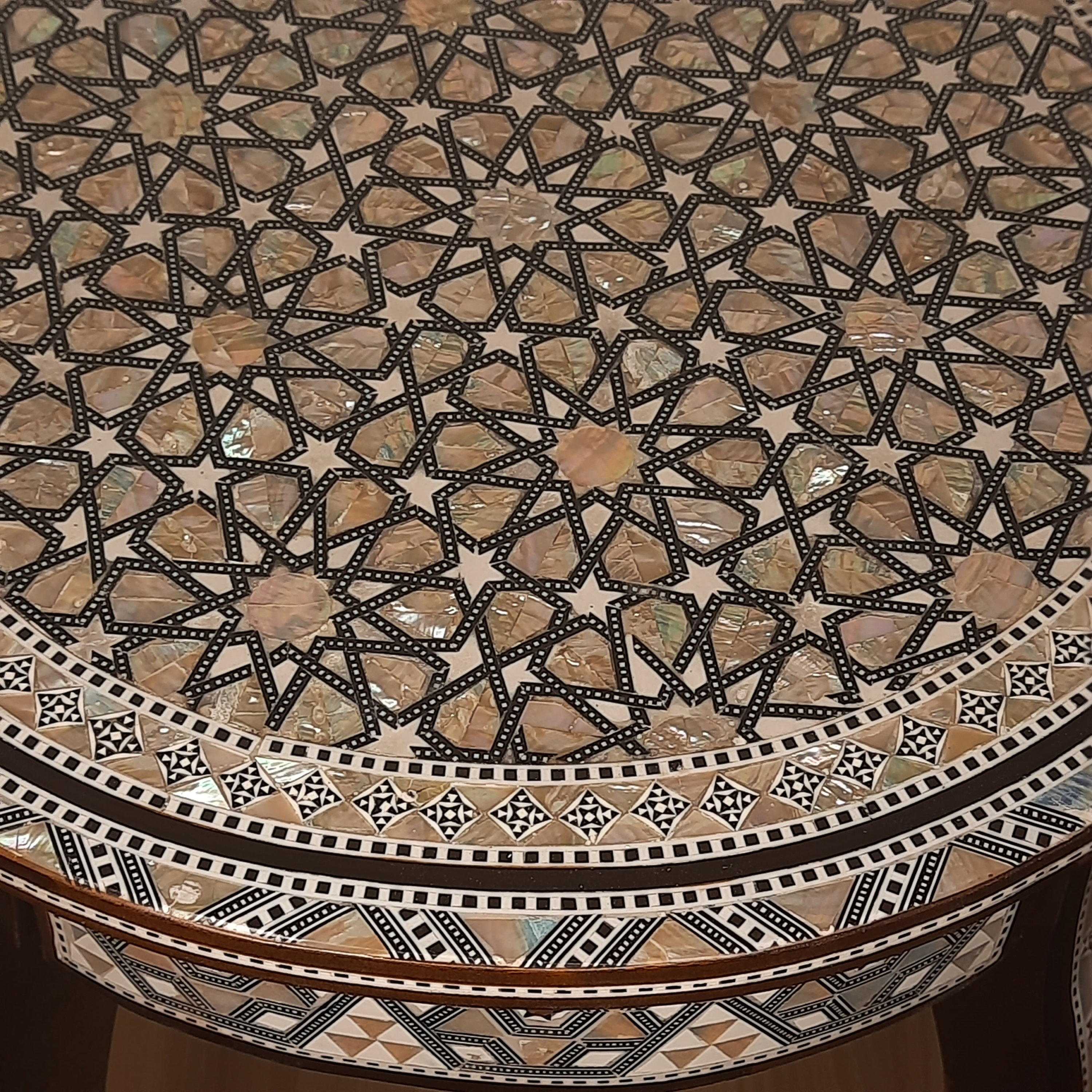 Coffee Side Table With Exquisite Mother of Pearl Inlay / - Etsy