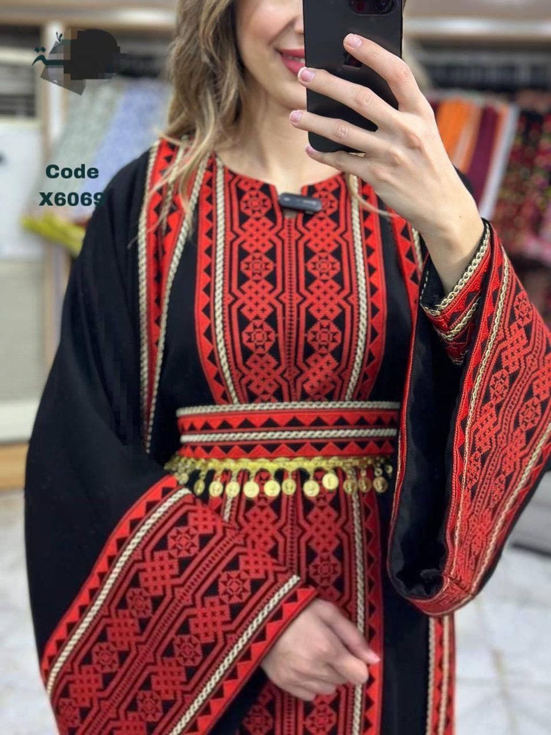 Palestinian Thobe Tatreez Embroidered Traditional Palestinian Arabic ...