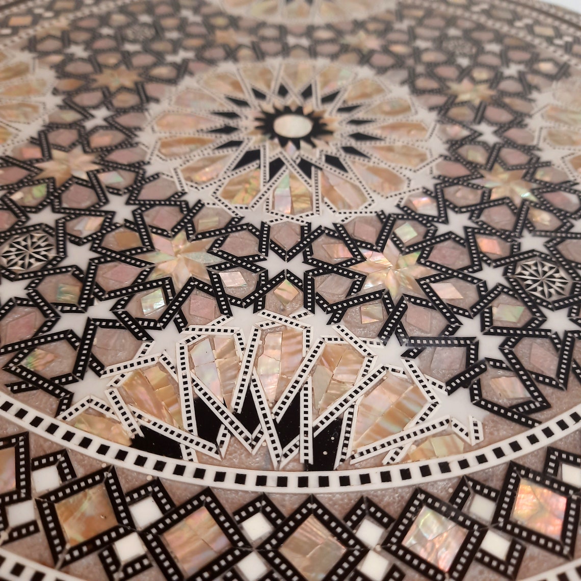 Coffee Side Table With Exquisite Mother of Pearl Inlay / - Etsy