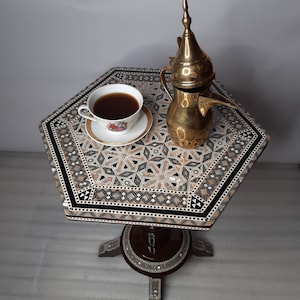 Coffee & End Table .egyptian Side Table, Round Table.egyptian Mother of ...