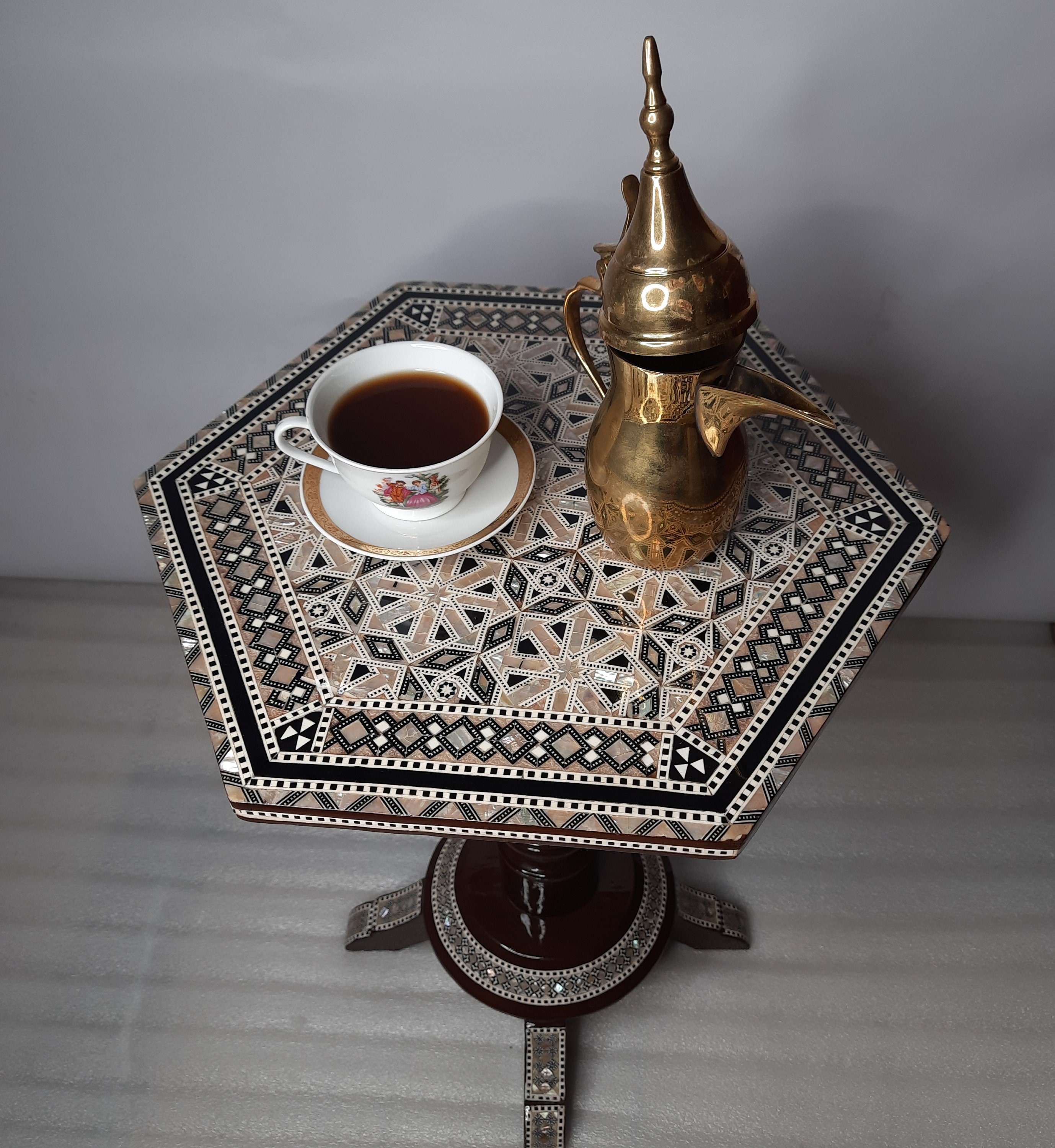 Coffee & End Table .egyptian Side Table, Round Table.egyptian Mother of ...