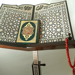 Islamic Quran Holder, Portable Book Reading Stand, Wooden Cookbook ...