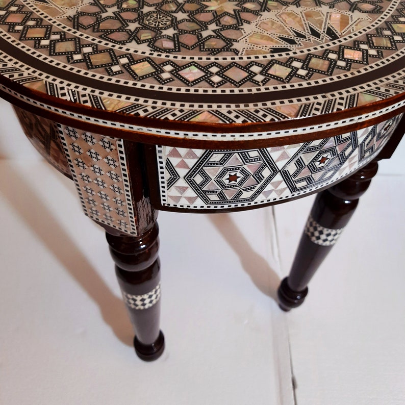 Coffee Side Table With Exquisite Mother of Pearl Inlay / - Etsy