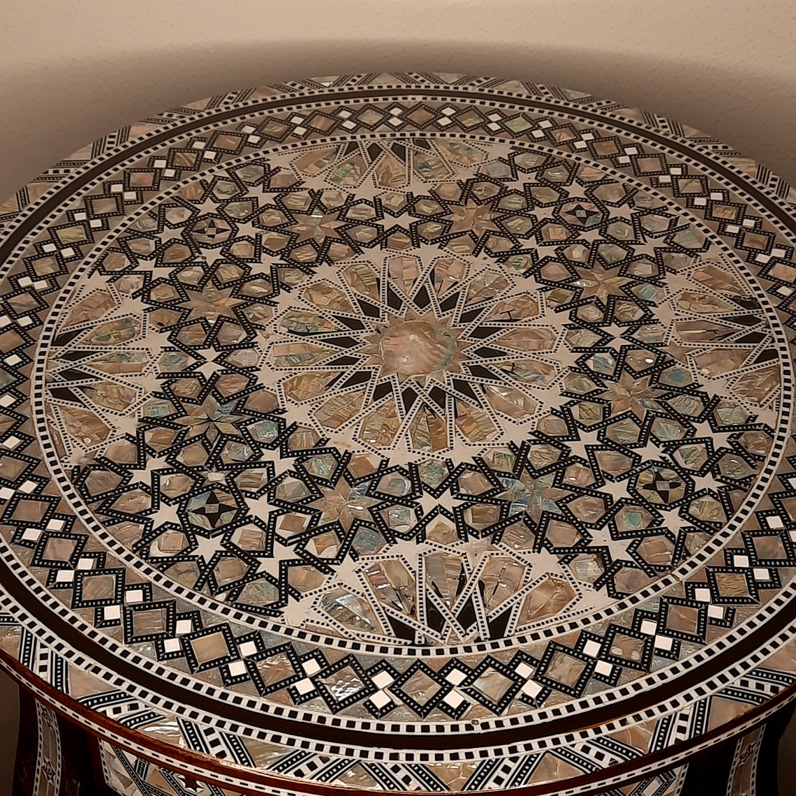 Coffee Side Table With Exquisite Mother of Pearl Inlay / - Etsy