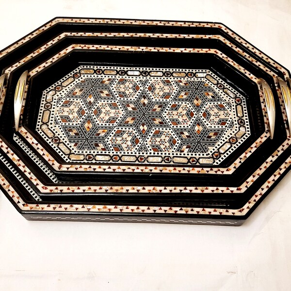 Inlaid Wood Tray - Etsy