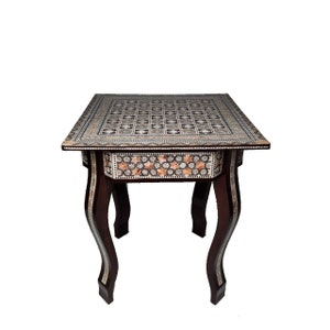 Chess Table Inlaid Mother of Pearl 16"a Perfect Luxury Giftchess Game ...