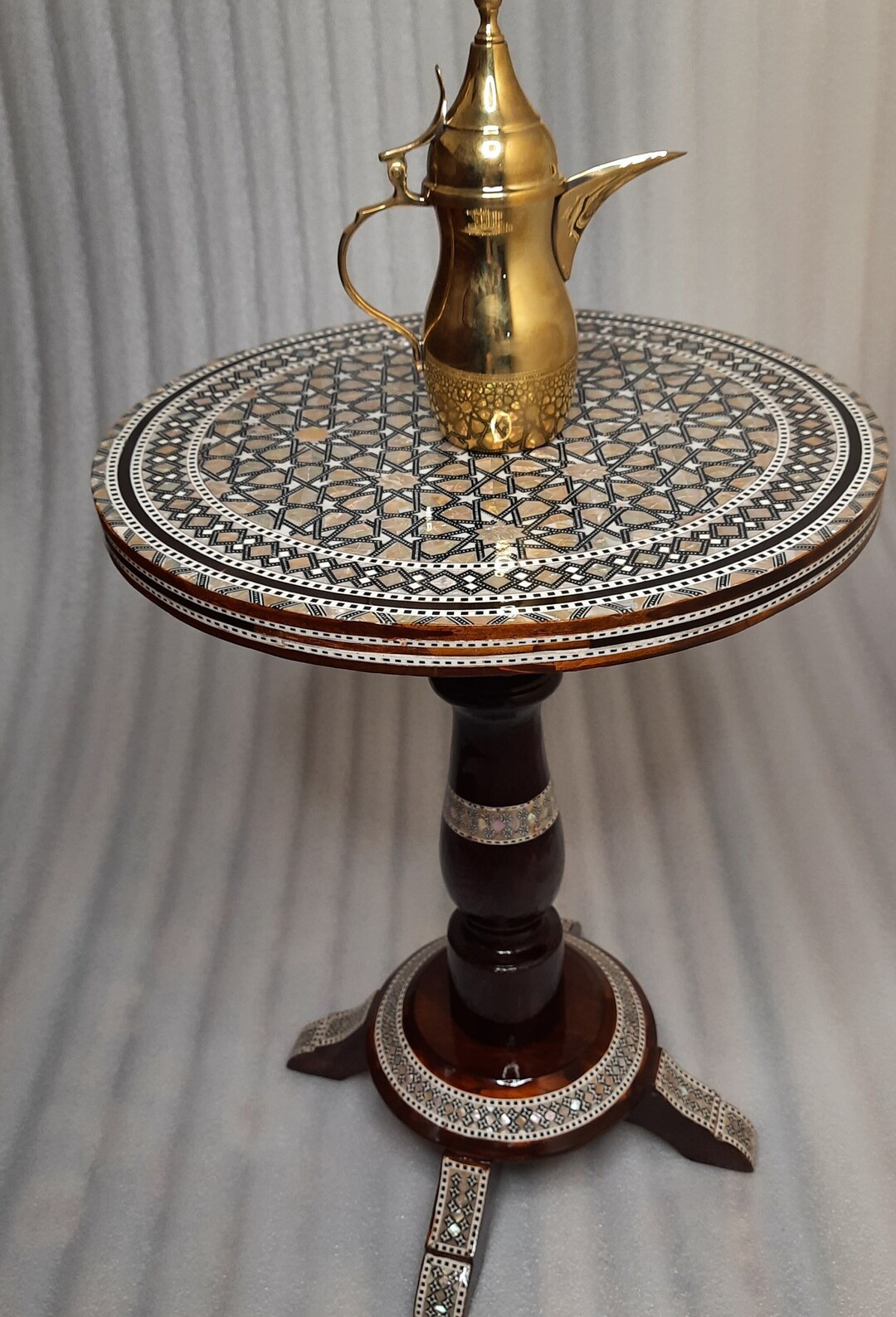 Coffee & End Table .egyptian Side Table, Round Table.egyptian Mother of ...