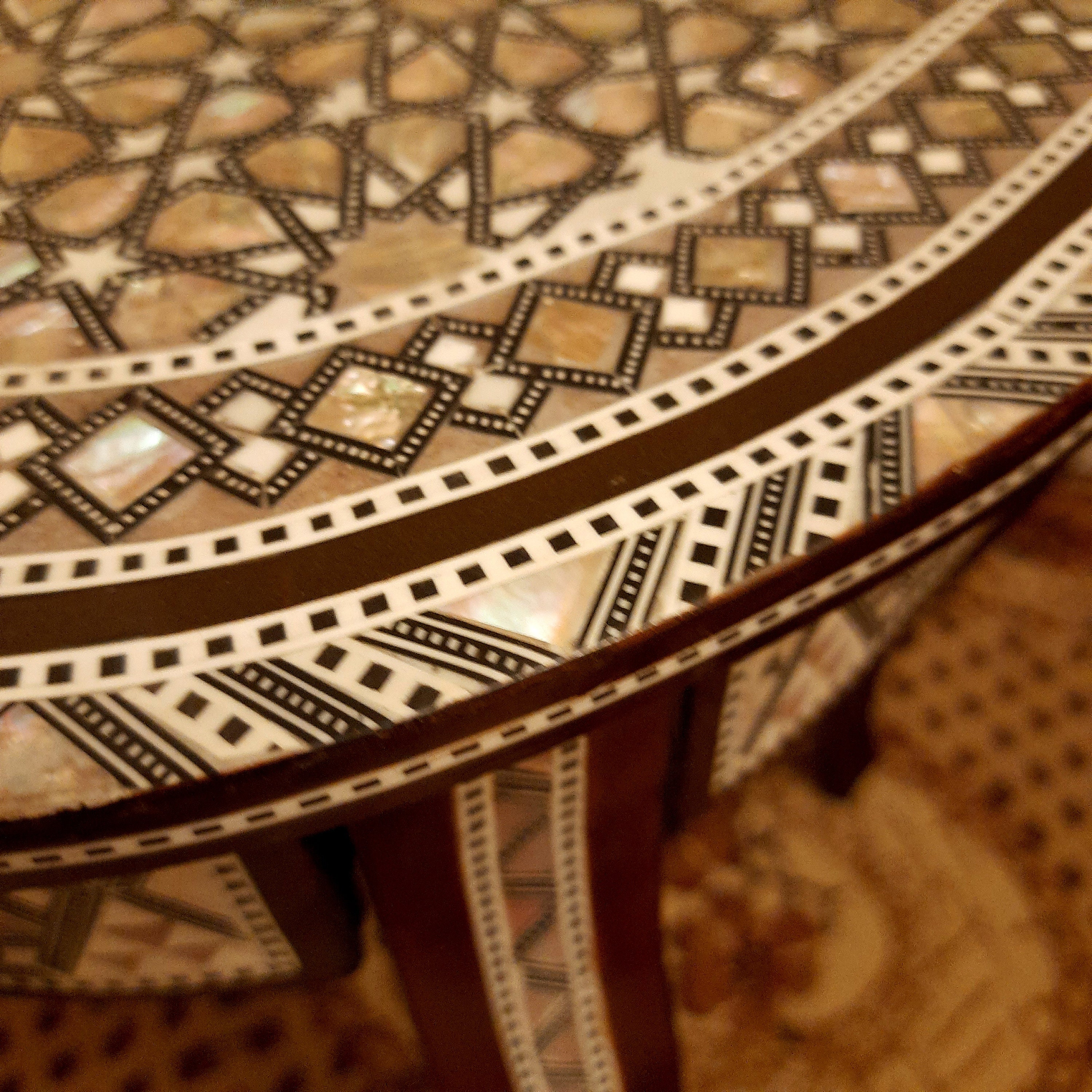 Coffee Side Table With Mother of Pearl Inlay / Wedding Gift - Etsy Canada