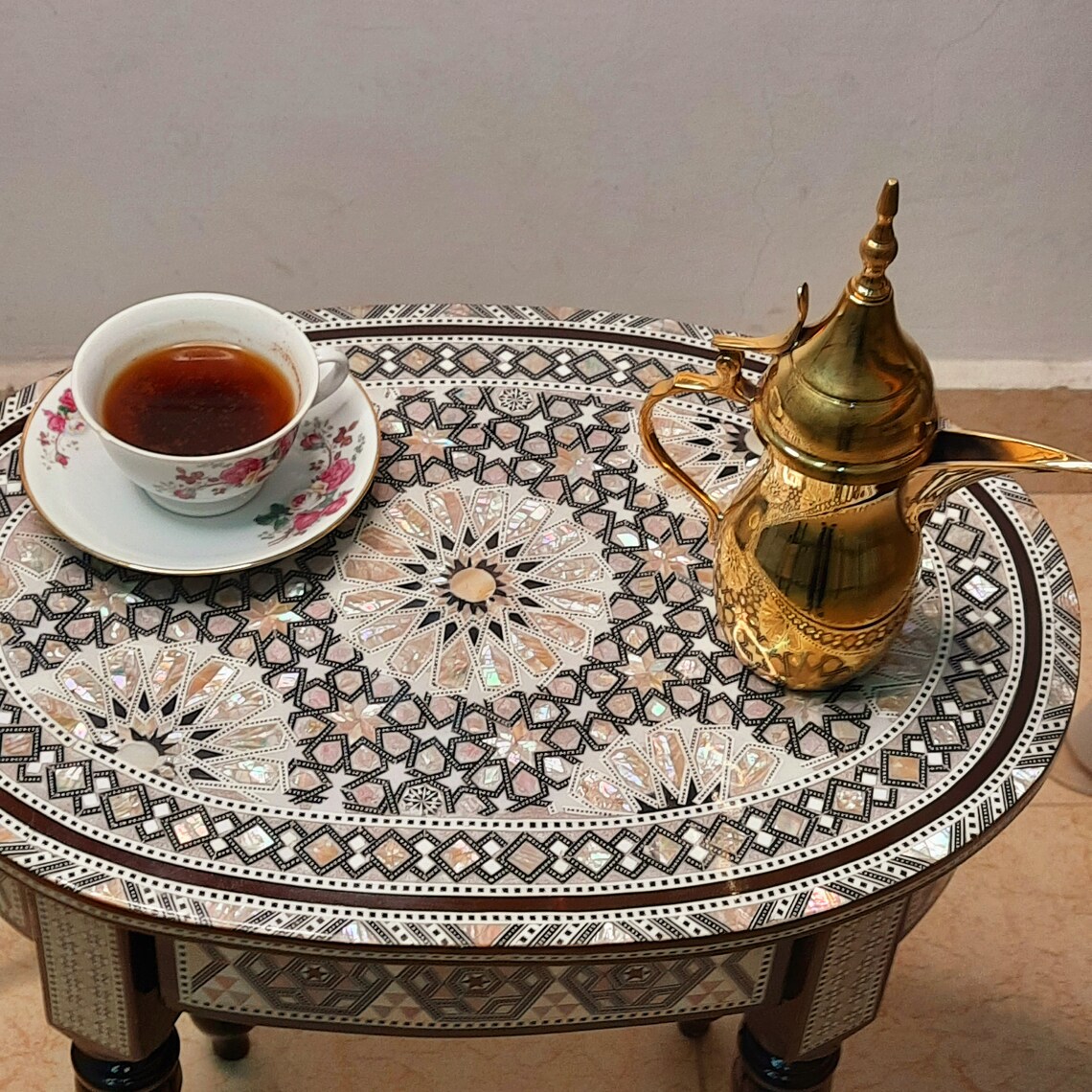 Handmade Furniture Coffee Side Table With Exquisite Mother of - Etsy UK