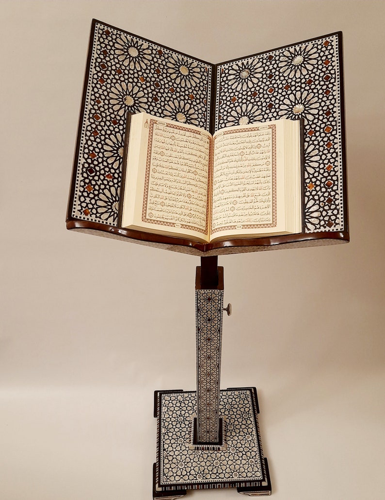 Islamic Quran Holder .large Adjustable Reading Table, Mother of Pearl ...