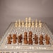 Chess Table Inlaid Mother of Pearl 16"a Perfect Luxury Giftchess Game ...