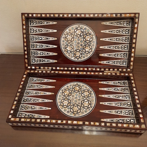 16.8 Inch Vintage Handmade Backgammon & Chess Board Egyptian - Etsy
