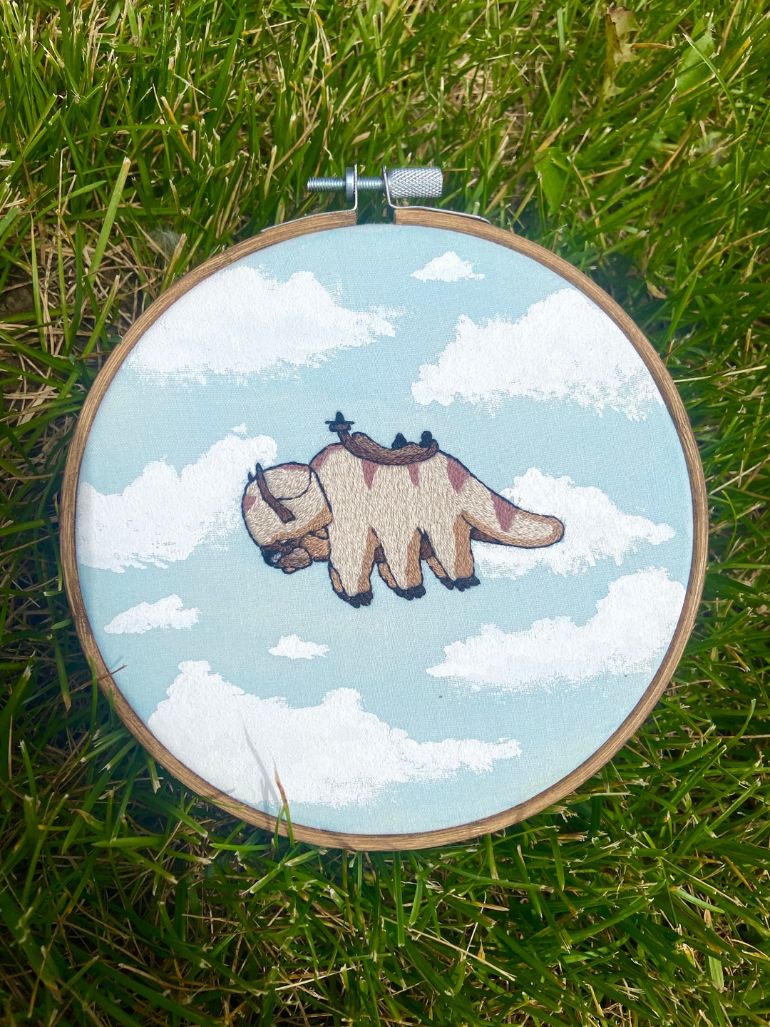 Appa Flying ATLA Embroidery 6 Hoop Finished Handmade - Etsy