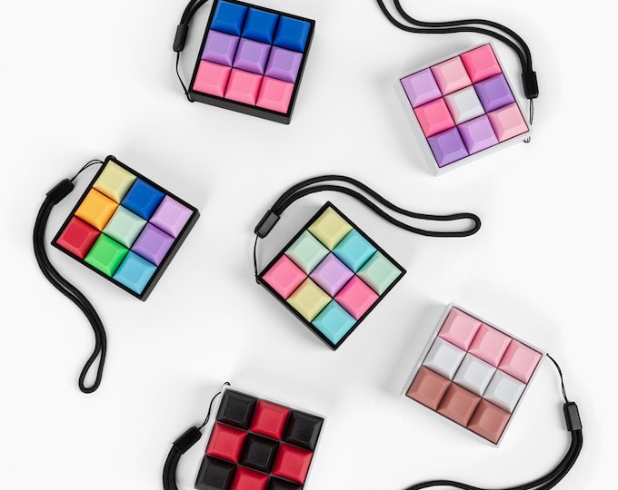 4 Button Desktop Mechanical Keyboard Fidget Toy - 4 Key Sensory ADHD ...