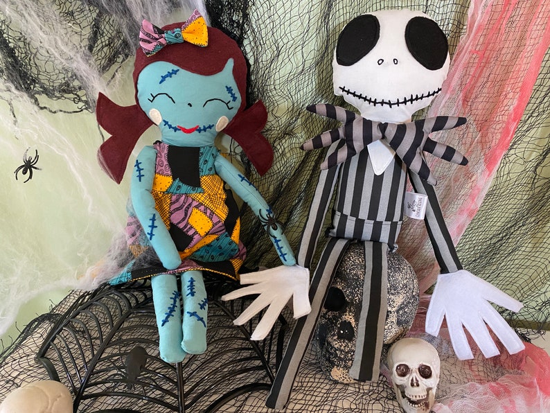 Nightmare Before Christmas Dolls, Jack and Sally Dolls, Tim Burton ...