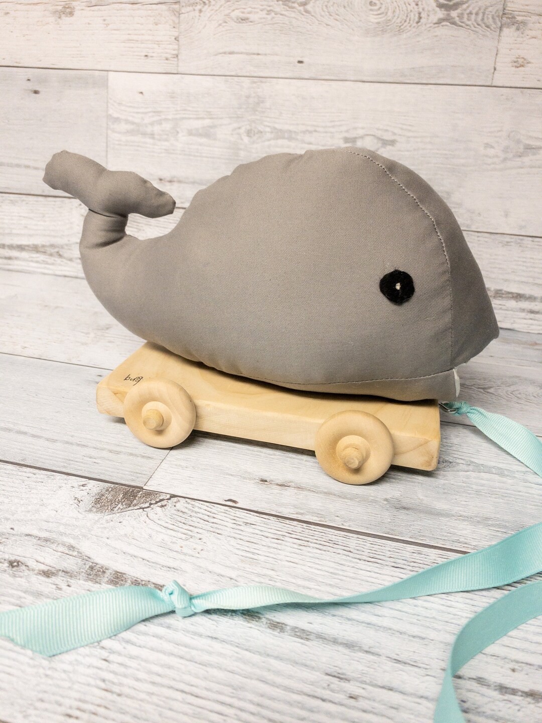 Pull Along Whale Car Plushie, Wooden Toy, Wooden Car, Newborn Gift ...