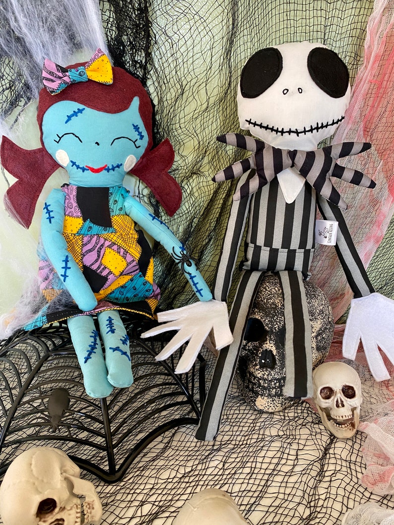 Nightmare Before Christmas Dolls Jack and Sally Dolls Tim - Etsy