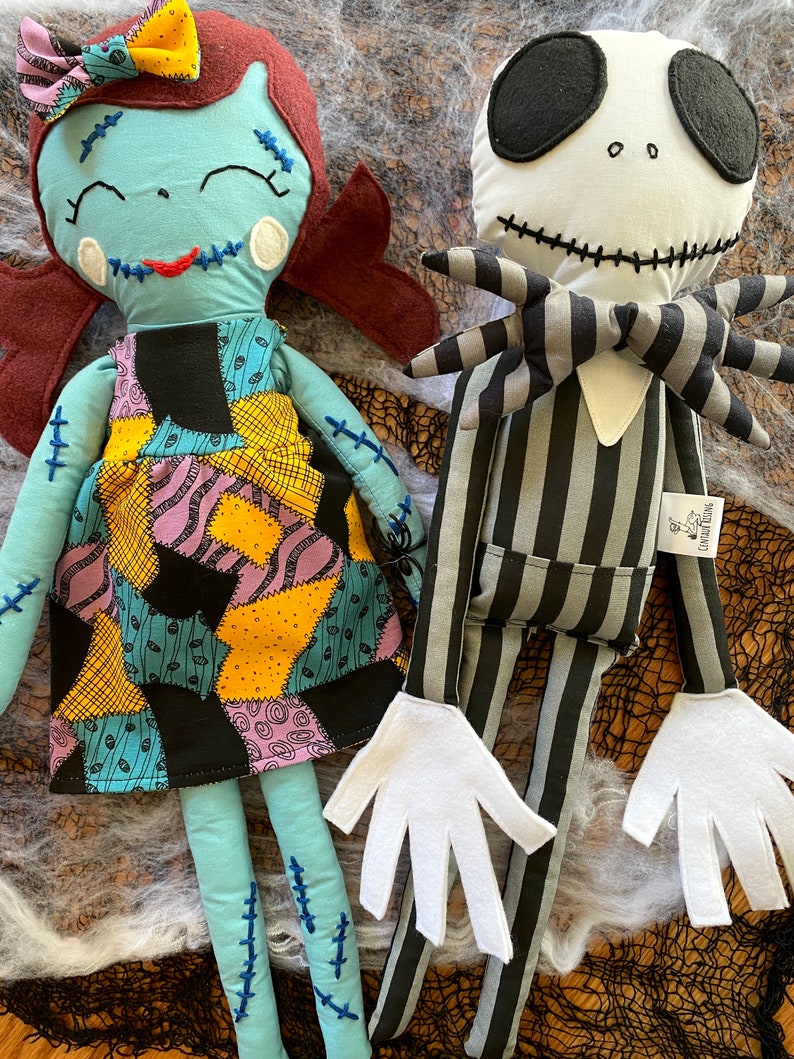 Nightmare Before Christmas Dolls Jack and Sally Dolls Tim - Etsy