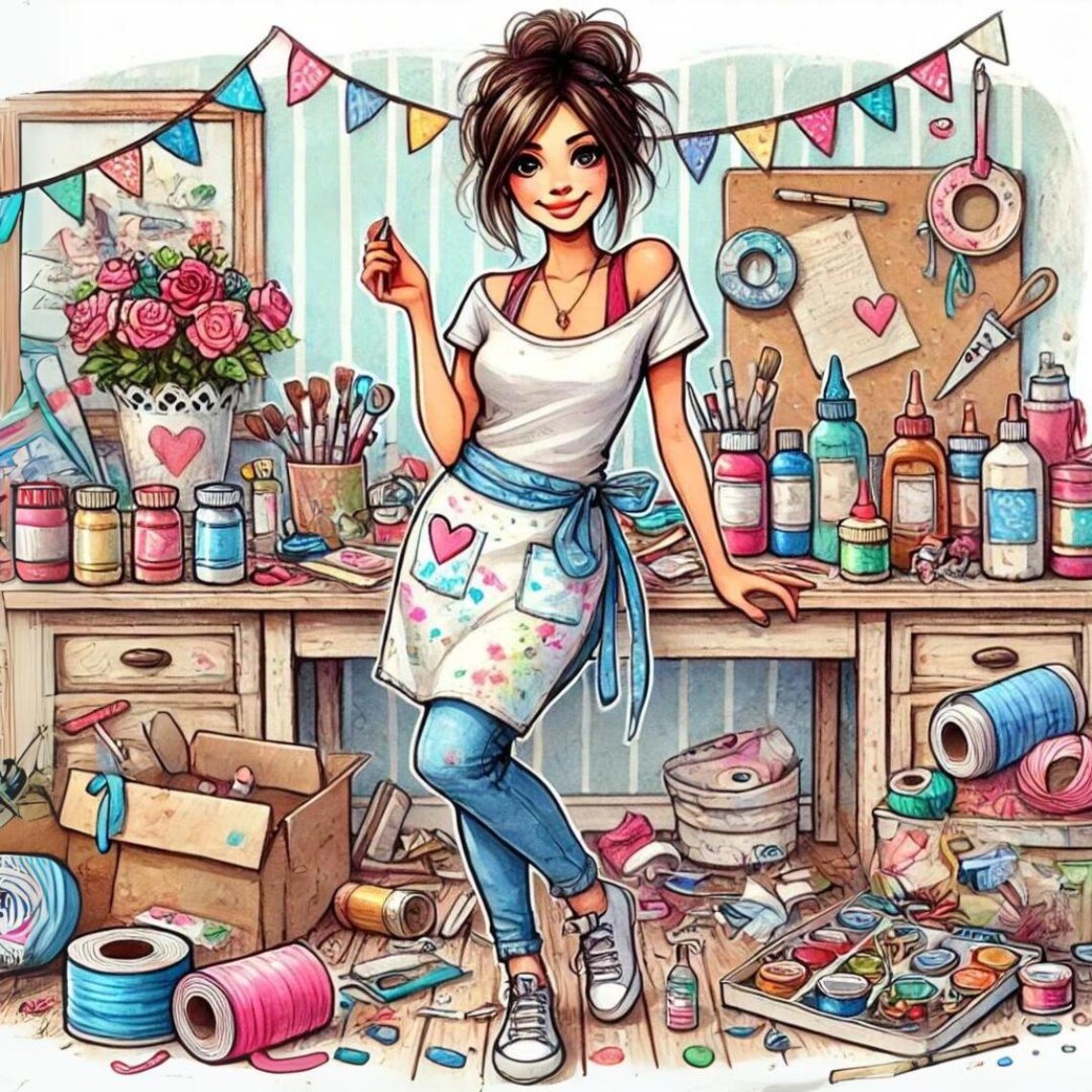 Crafting Instant Digital Download Printable Wall Art Image Clipart PNG ...