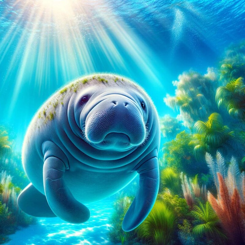 Manatee Art - Etsy
