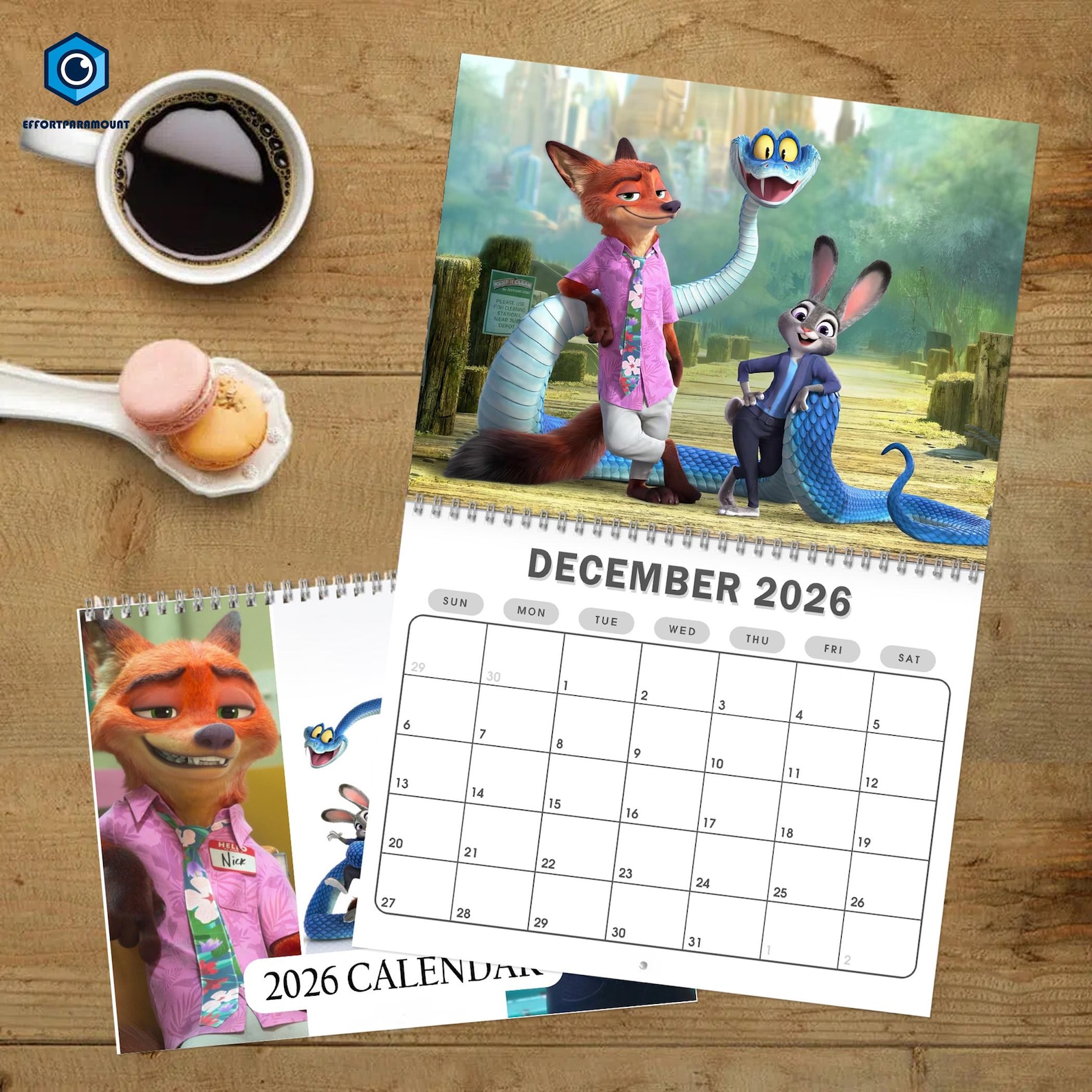 Zootopia 2 Wall Calendar 2026, Zootopia Movie Calendars, Judy Hopps and ...