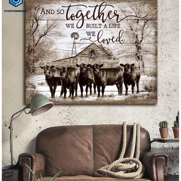 Angus Cattle Canvas - Etsy
