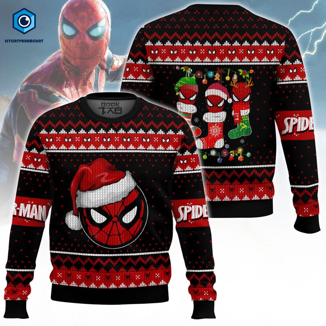 Spider-man Ugly Sweater, Spider Man Christmas Sweater, Spider Man ...
