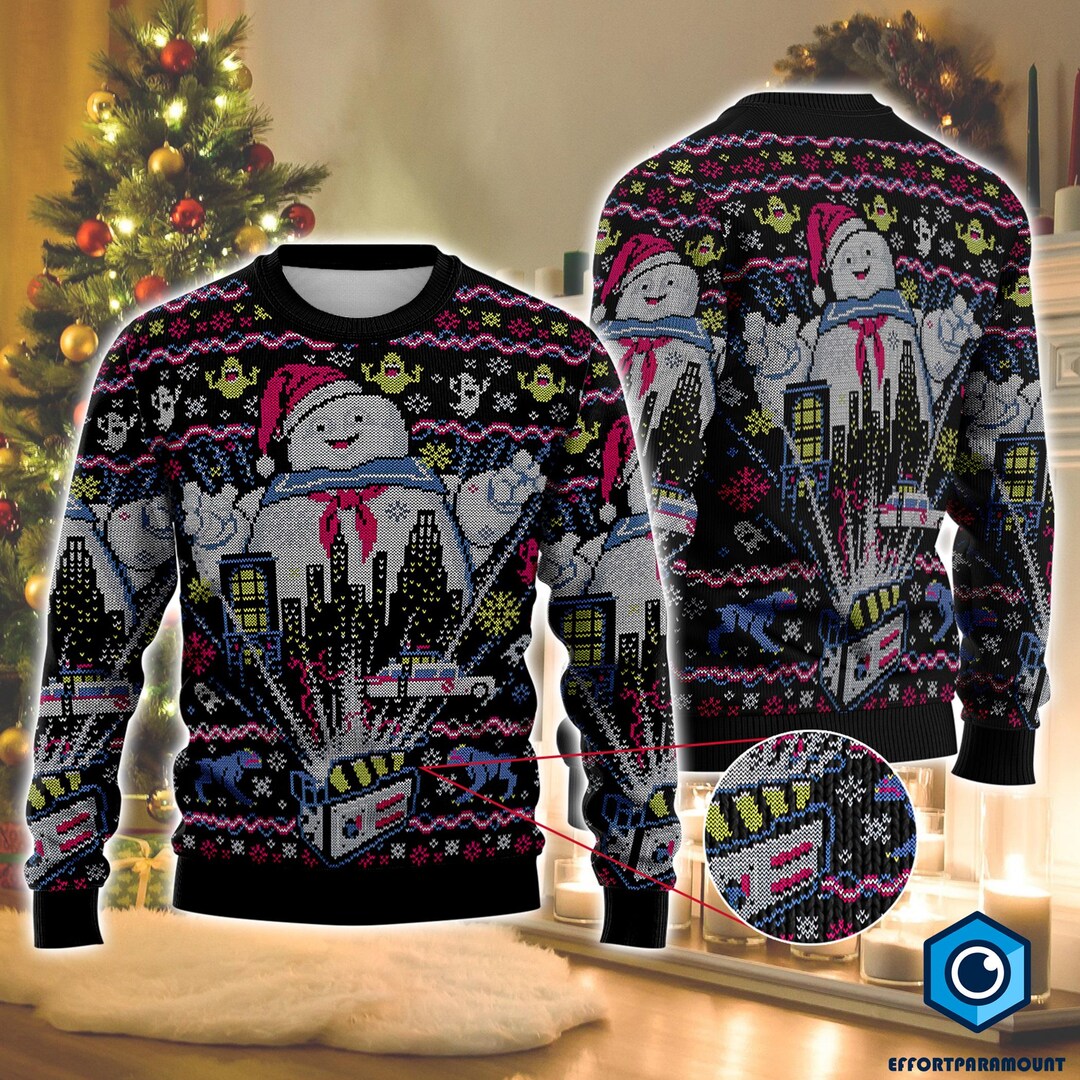 Ghostbusters Santa Ugly Christmas Sweater, Ghostbusters Movie Sweater ...