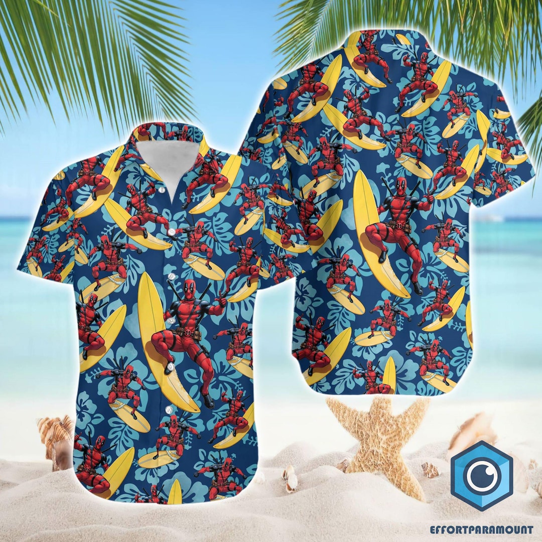 Deadpool Hawaii Shirt, Deadpool Hawaiian Shirt, Deadpool Halloween ...