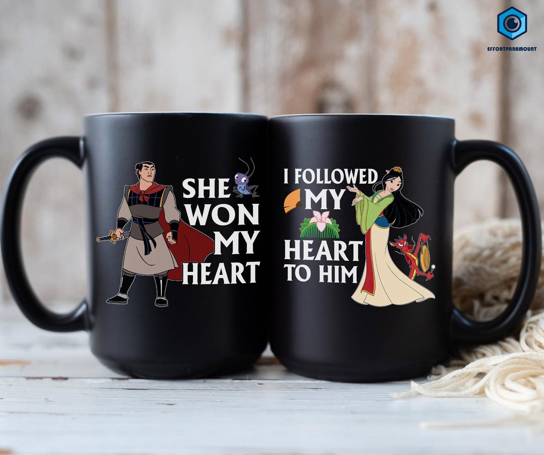 Mulan and Shang Couple Mug, Mulan and Li Shang Mug, Disneyworld Couple ...