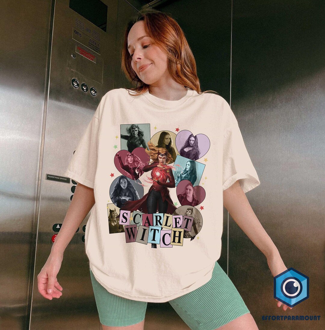 Scarlet Witch Eras Tour Style Shirt, Wanda Maximoff Shirt, Elizabeth ...