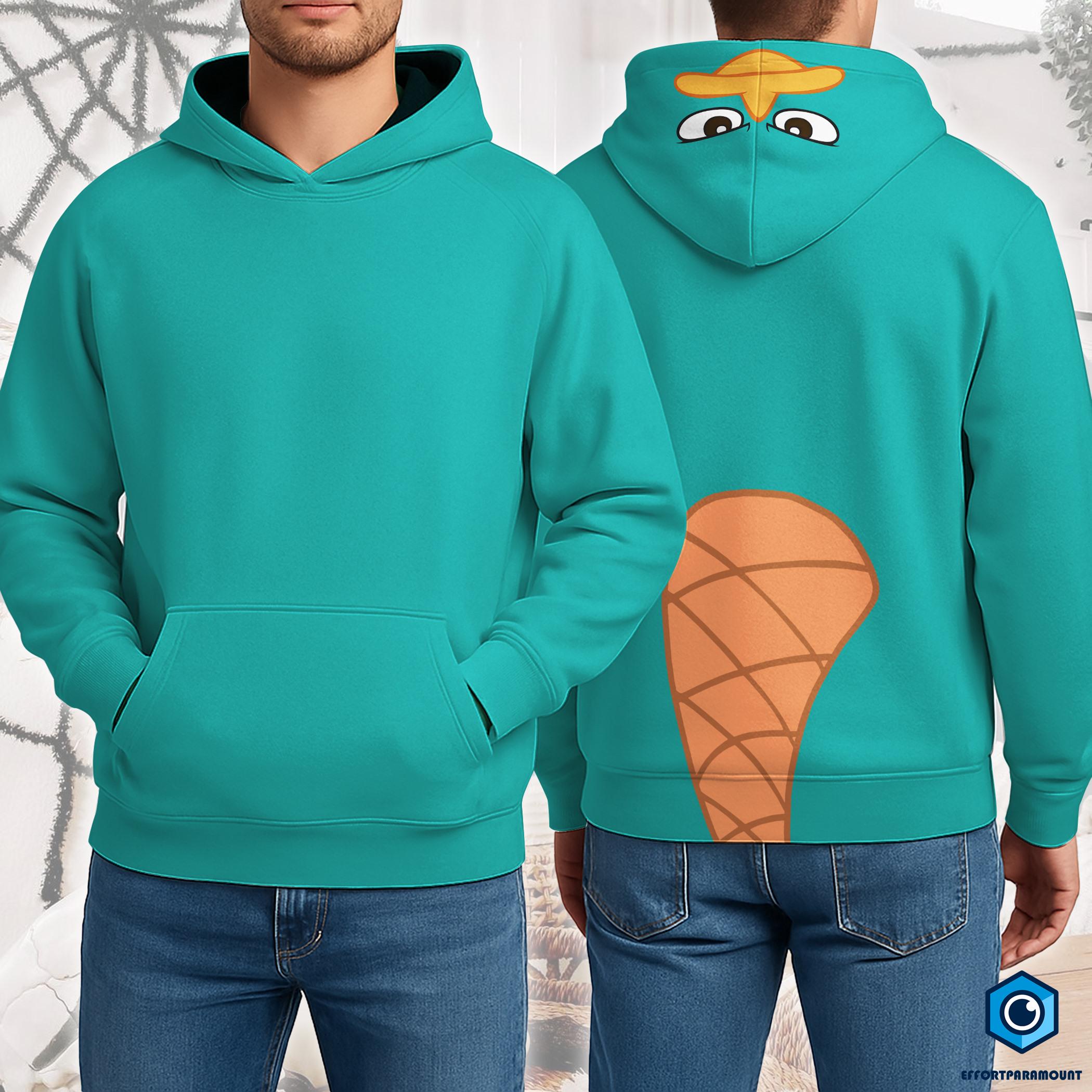 Perry the Platypus Hoodie, Phineas and Ferb Cosplay Pullover, Agent P ...